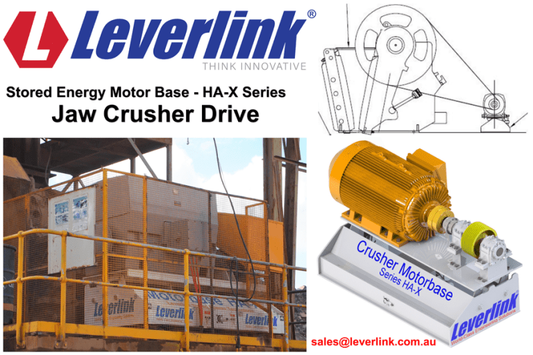 LEVERLINK Motor Base, Model HAX, is for Jaw Crushers. - Leverlink