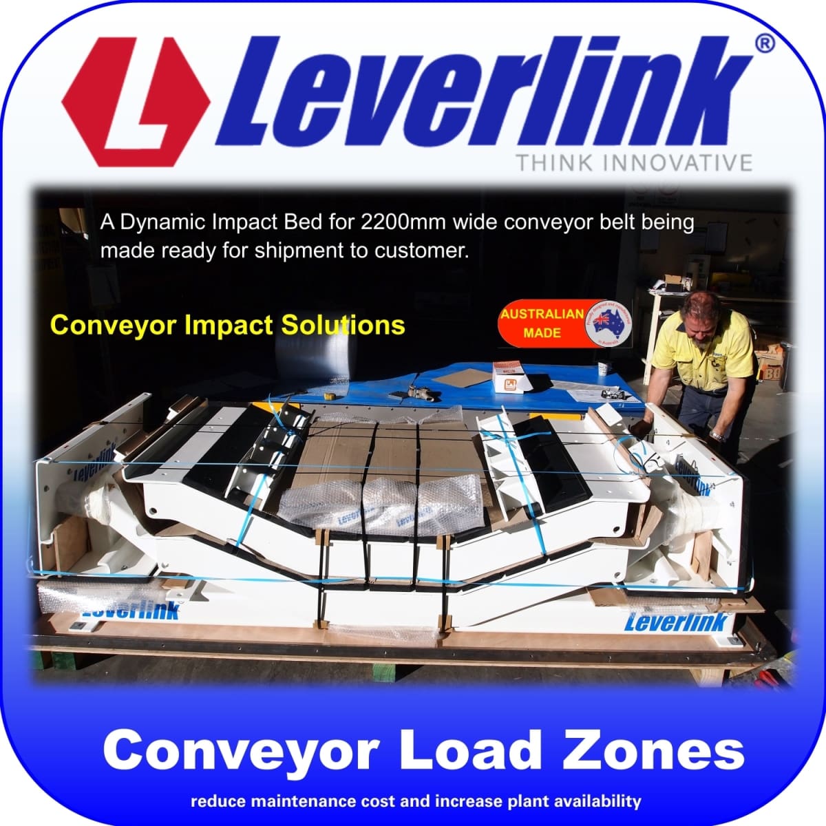 LEVERLINK - Dynamic Impact Bed Conveyor Load Zones - Leverlink