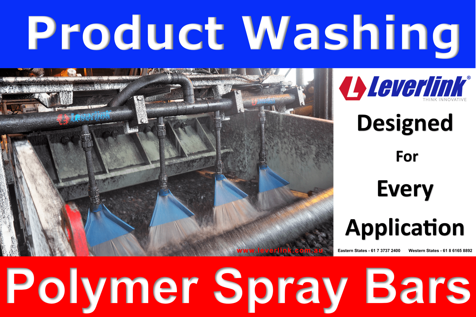 Polymer Spray Bars | Product Washing | Leverlink